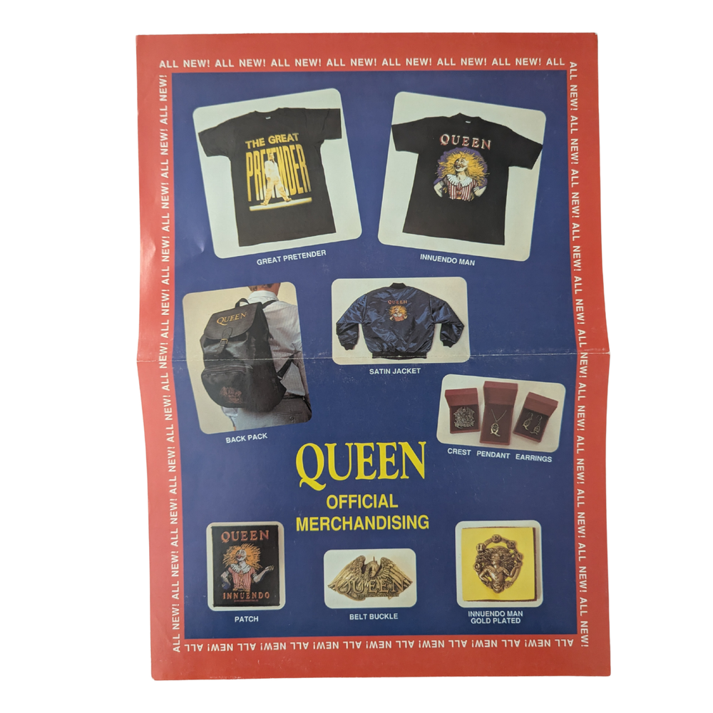 Queen - Official Merchandise Order Sheet Circa 1992 (2) – Rockaway Records